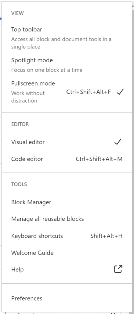Editor Options - Artbrander Knowledgebase